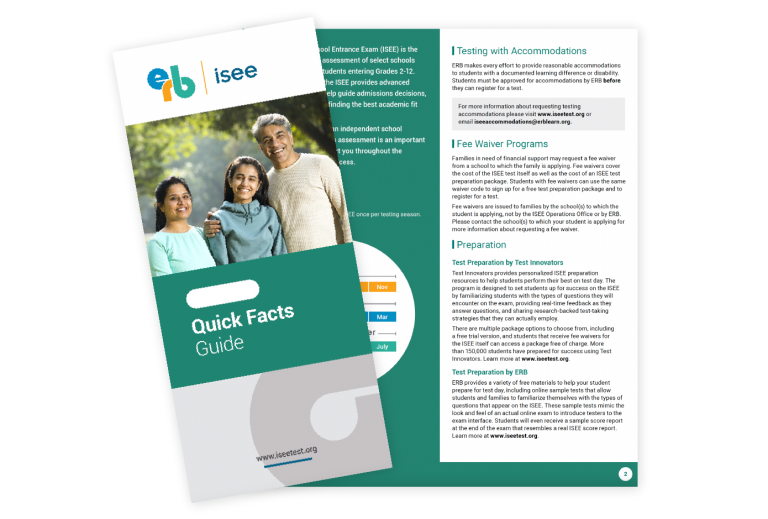 ISEE Test by ERB | Independent School Entrance Exam